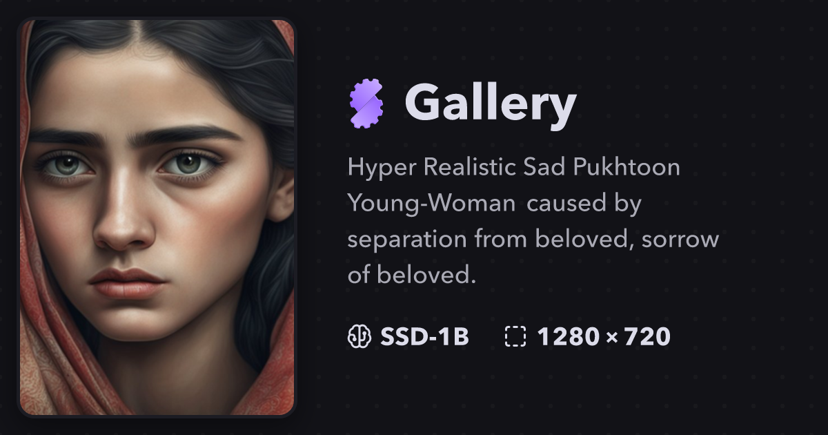 "Hyper Realistic Sad Pukhtoon Young-Wo..." | Gallery | Stablecog