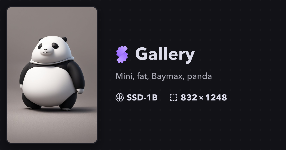 "Mini, fat, Baymax, panda" | Gallery | Stablecog