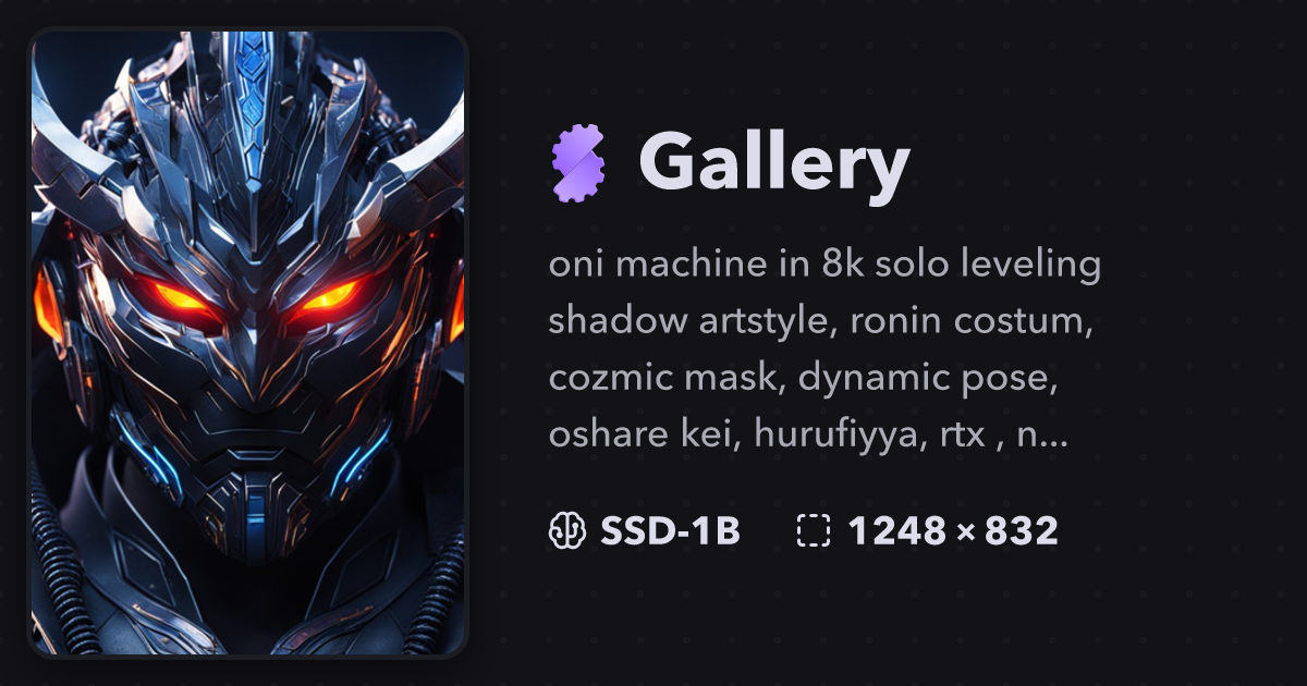 "oni machine in 8k solo leveling shado..." | Gallery | Stablecog