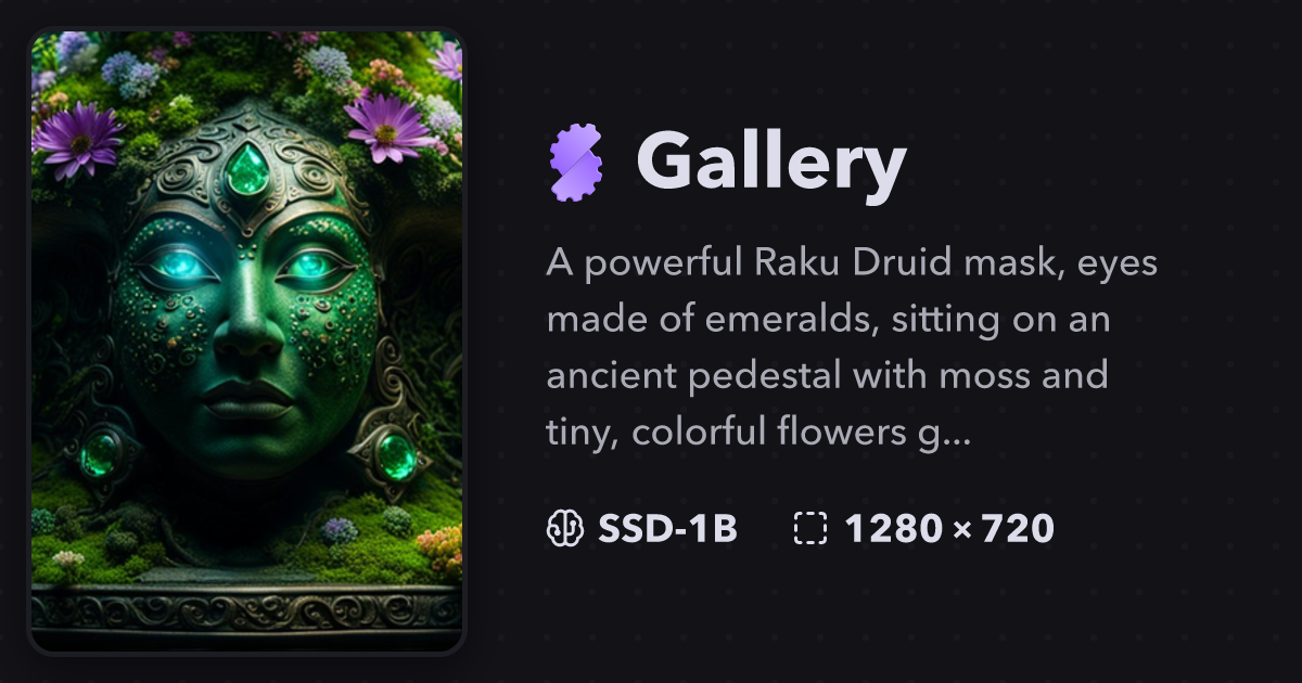 "A powerful Raku Druid mask, eyes made..." | Gallery | Stablecog