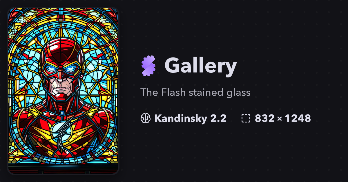 "The Flash stained glass" | Gallery | Stablecog