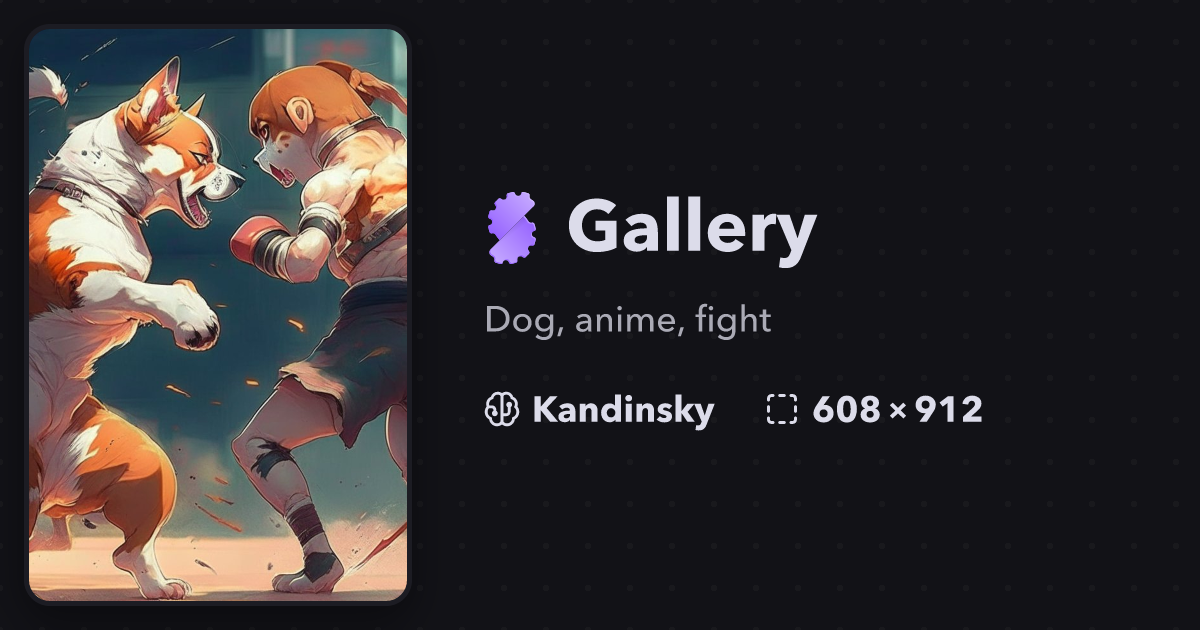 "Dog, anime, fight" | Gallery | Stablecog