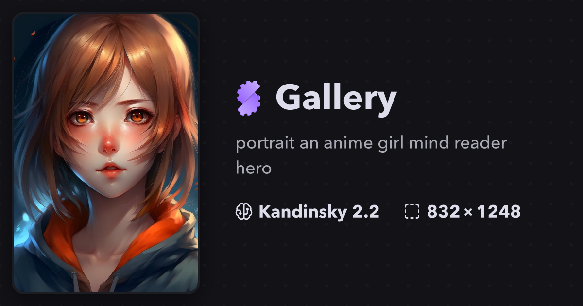 "portrait an anime girl mind reader hero" | Gallery | Stablecog