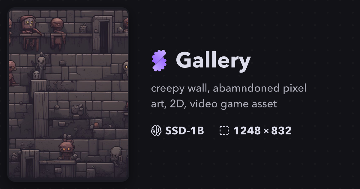 "creepy wall, abamndoned pixel art, 2D, v..." | Gallery | Stablecog