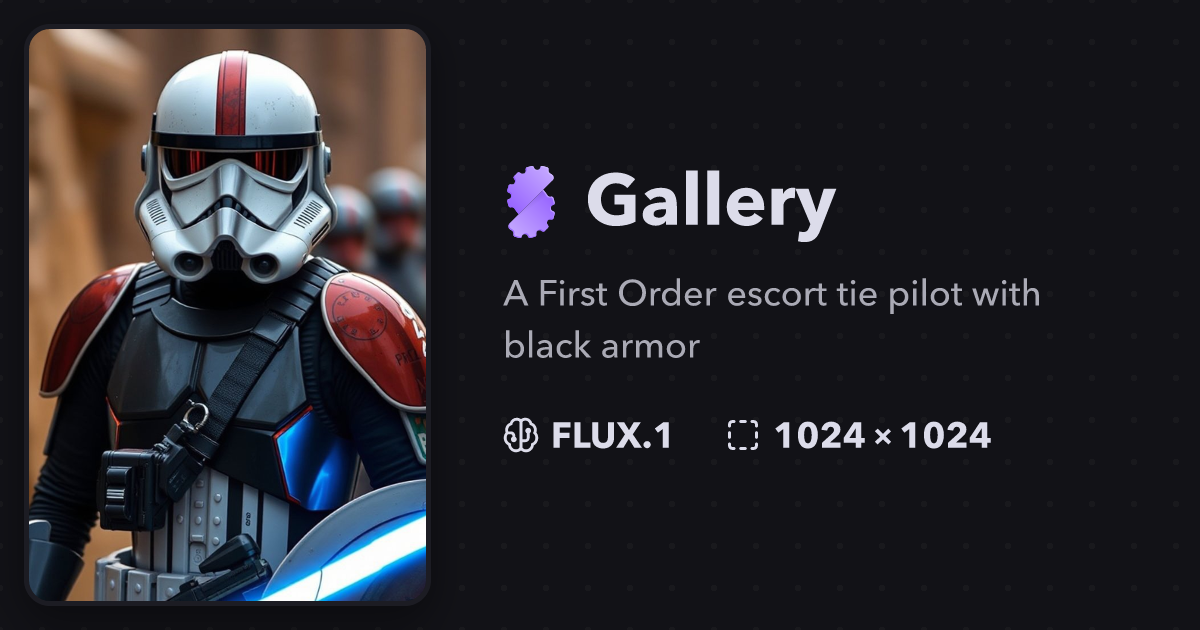 "A First Order escort tie pilot with b..." | Gallery | Stablecog