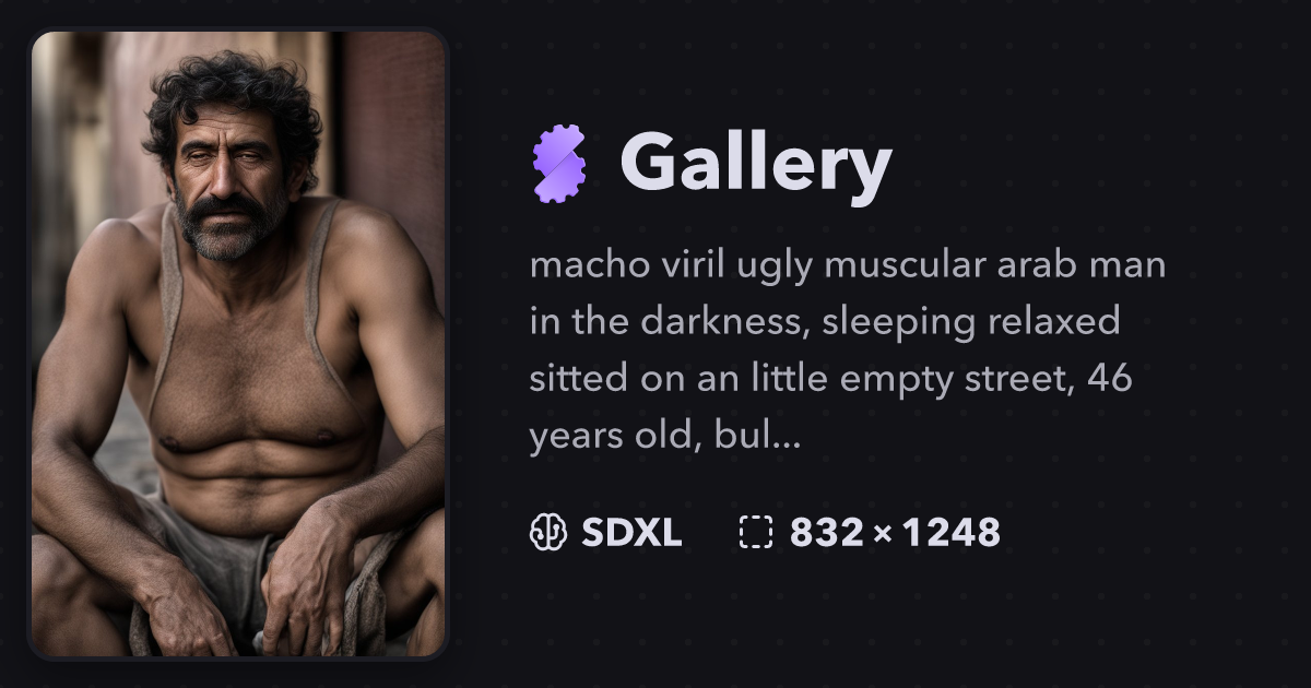 "macho viril ugly muscular arab man in..." | Gallery | Stablecog