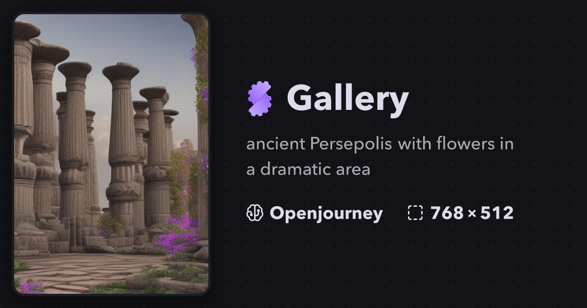 "ancient Persepolis with flowers in a ..." | Gallery | Stablecog