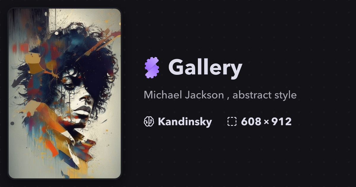 "Michael Jackson , abstract style" | Gallery | Stablecog