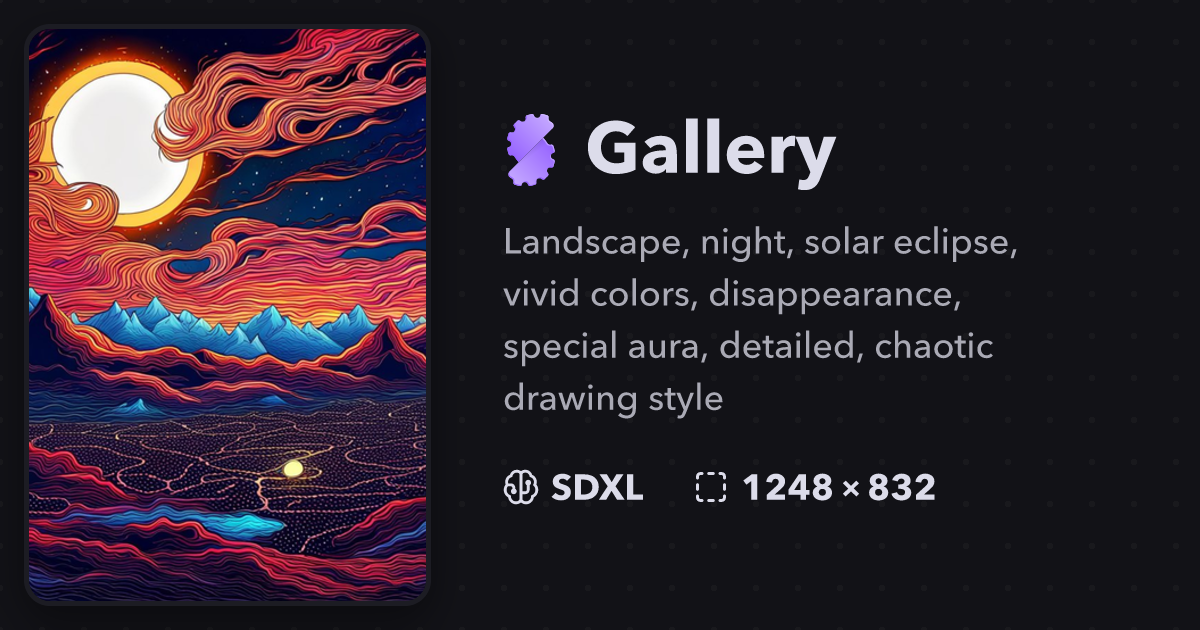 "Landscape, night, solar eclipse, vivi..." | Gallery | Stablecog