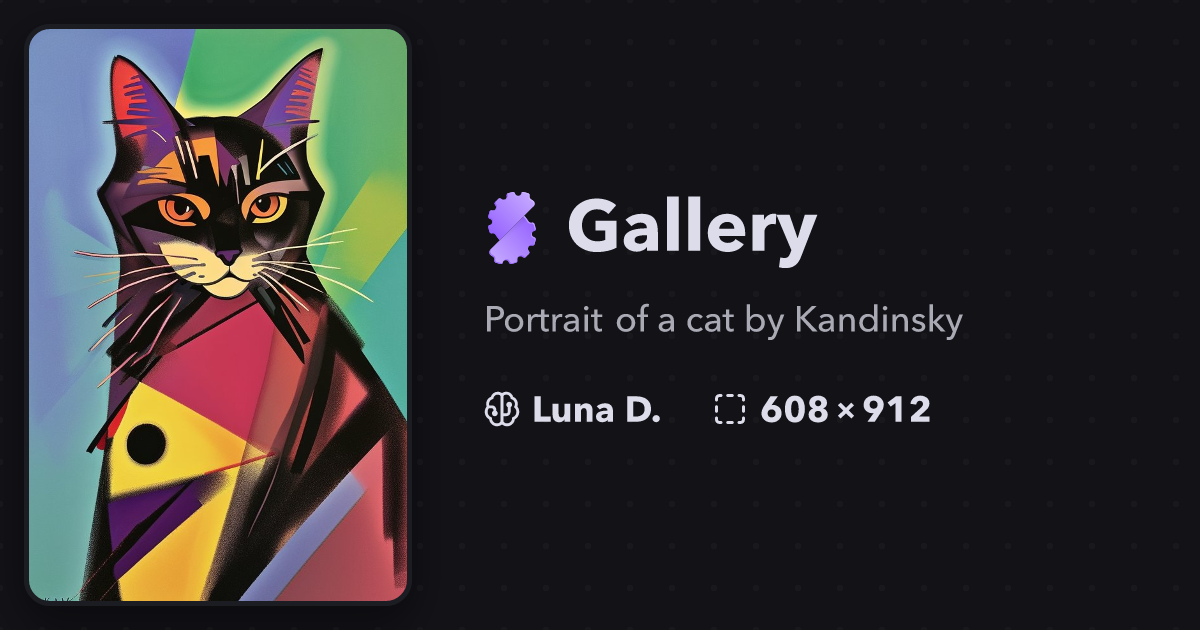 "Portrait of a cat by Kandinsky" | Gallery | Stablecog