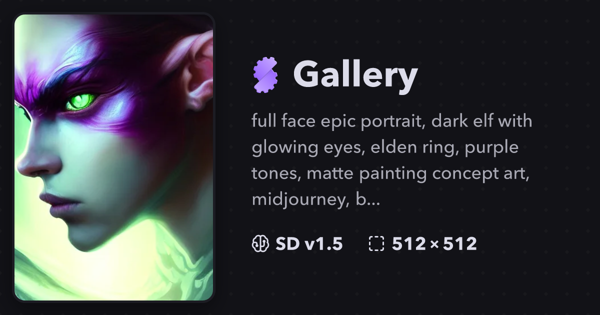 "full face epic portrait, dark elf with g..." | Gallery | Stablecog