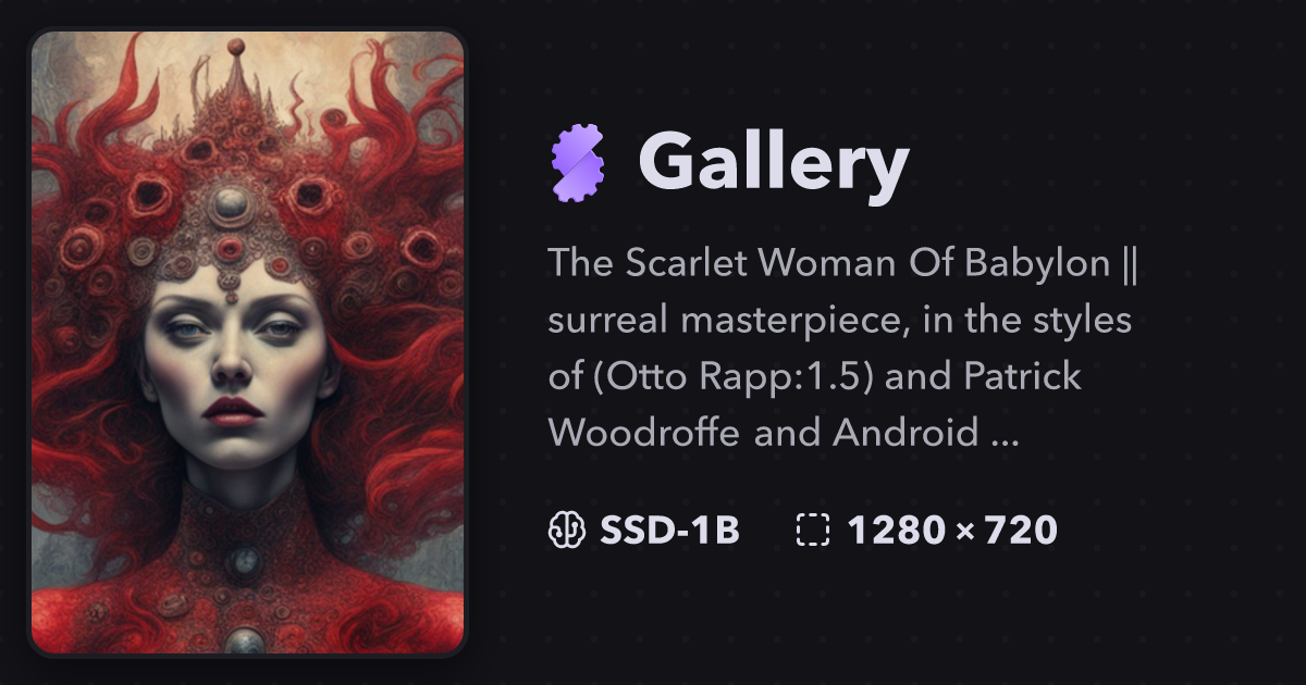 "The Scarlet Woman Of Babylon || surre..." | Gallery | Stablecog