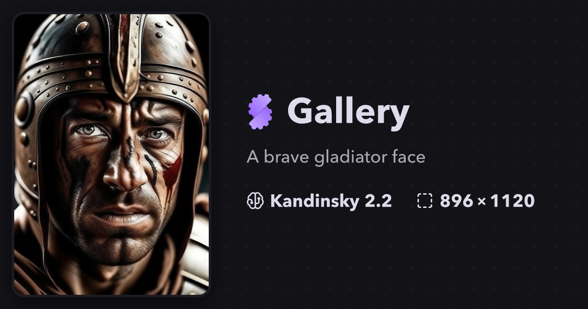 "A brave gladiator face" | Gallery | Stablecog