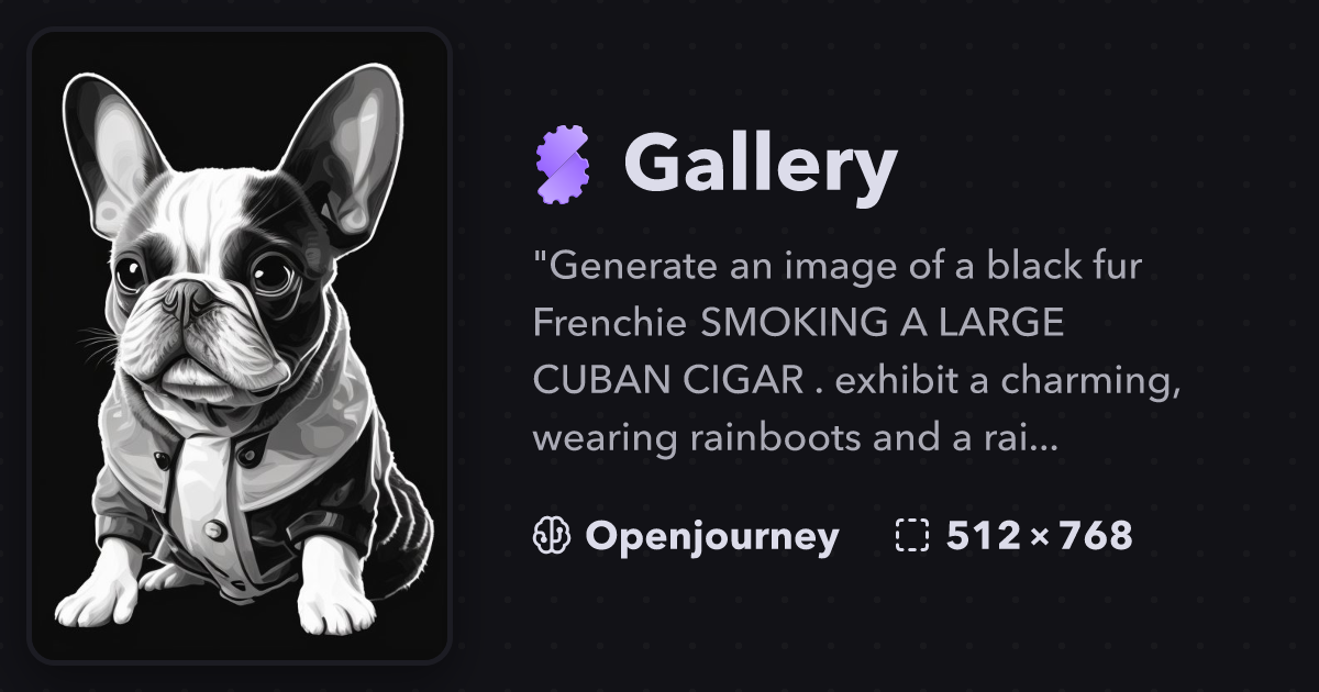 ""Generate an image of a black fur French..." | Gallery | Stablecog