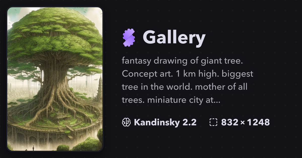 "fantasy drawing of giant tree. Concep..." | Gallery | Stablecog