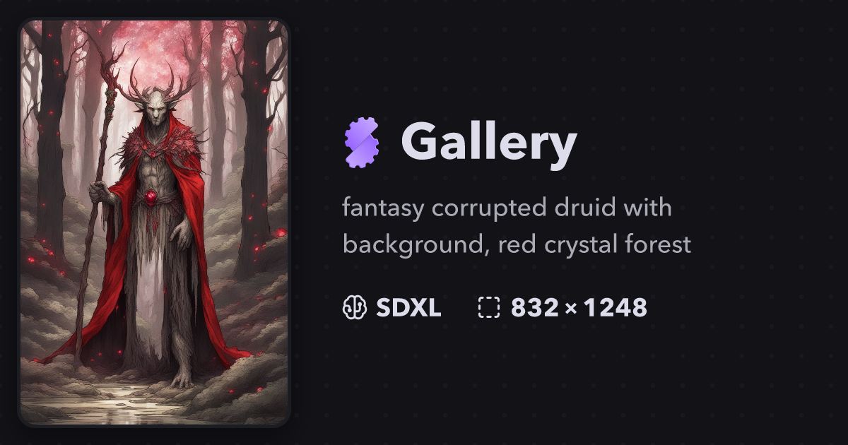 "fantasy corrupted druid with backgrou..." | Gallery | Stablecog