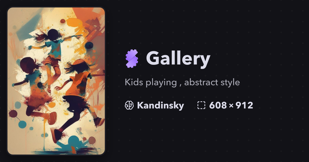 "Kids playing , abstract style" | Gallery | Stablecog