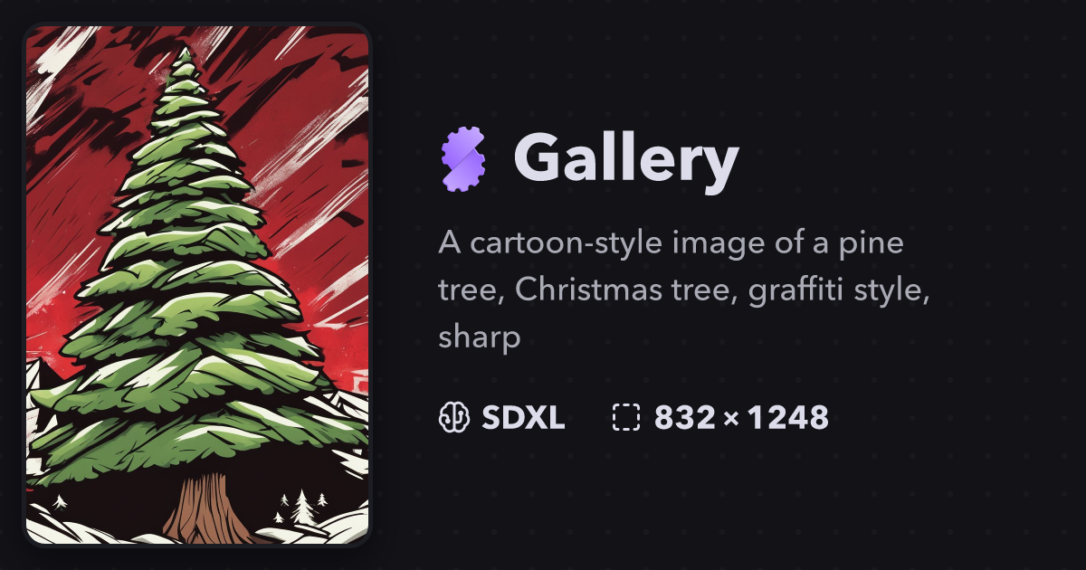 "A cartoon-style image of a pine tree,..." | Gallery | Stablecog