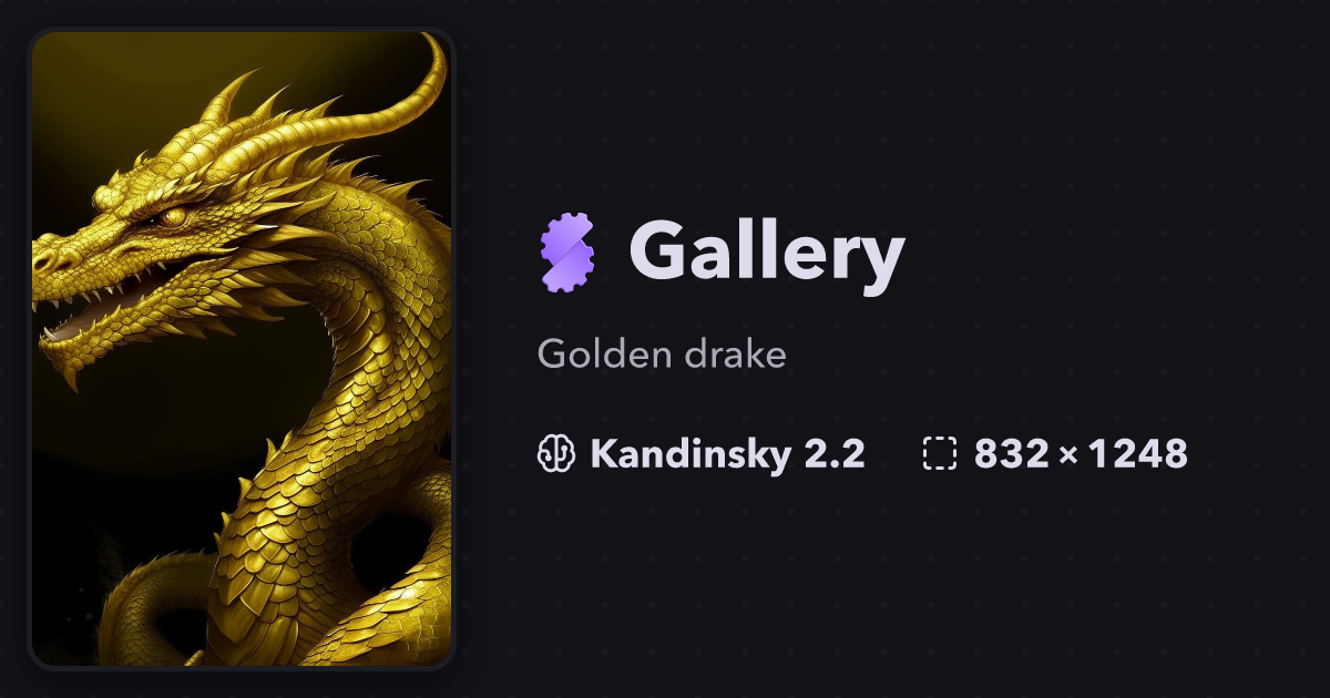 "Golden drake" | Gallery | Stablecog