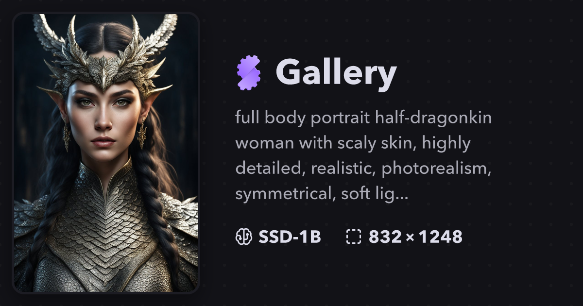 "full body portrait half-dragonkin wom..." | Gallery | Stablecog