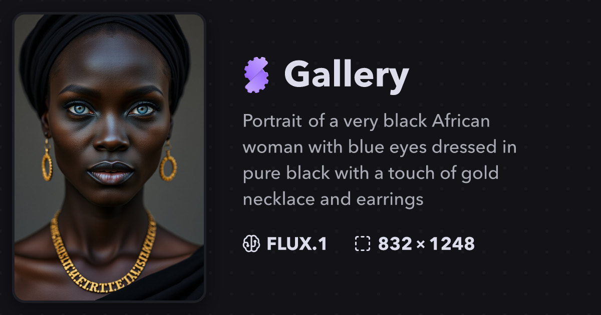 "Portrait of a very black African woma..." | Gallery | Stablecog