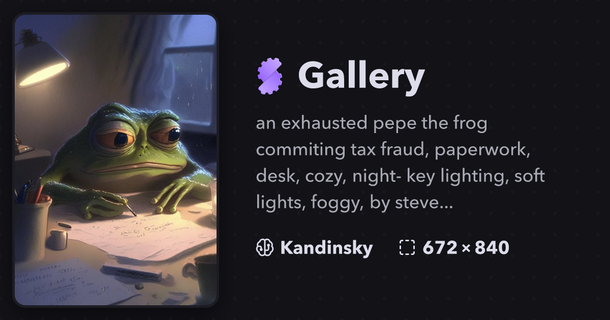 "an exhausted pepe the frog commiting ..." | Gallery | Stablecog
