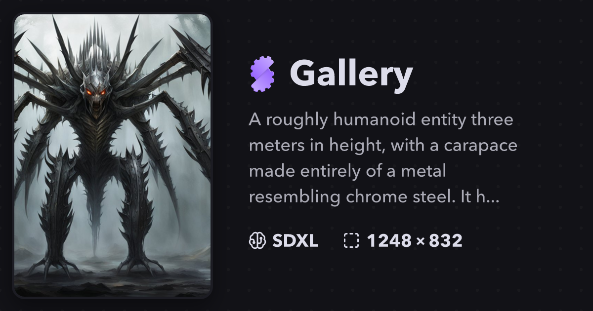 "A roughly humanoid entity three meter..." | Gallery | Stablecog