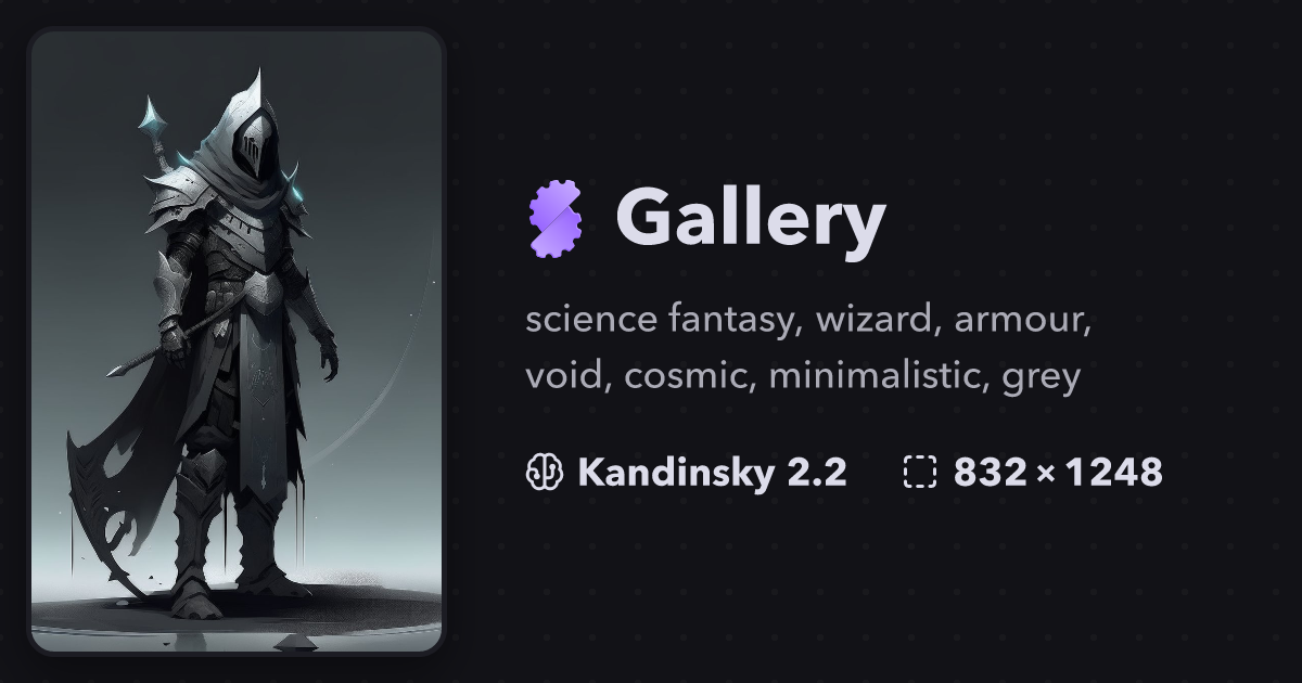 "science fantasy, wizard, armour, void..." | Gallery | Stablecog