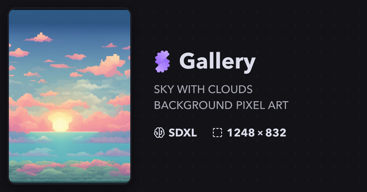 "SKY WITH CLOUDS BACKGROUND PIXEL ART" | Gallery | Stablecog