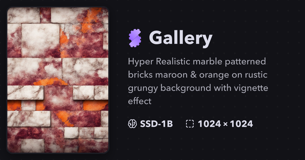Hyper Realistic marble patterned bricks maroon & o... | Gallery