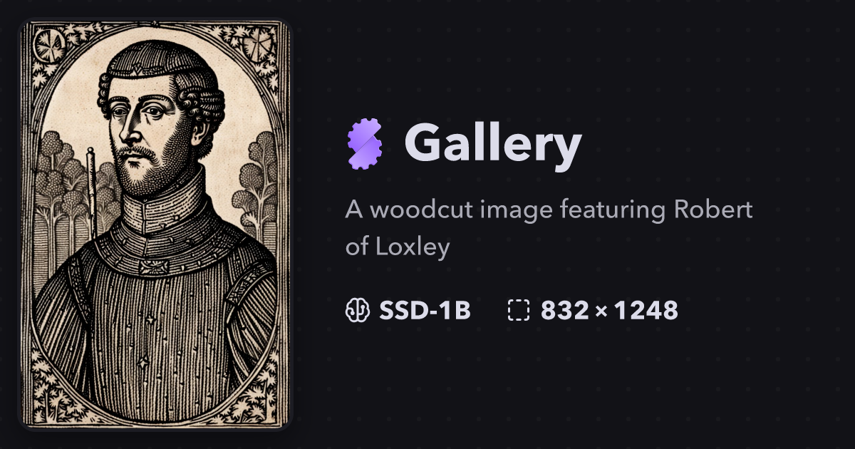 "A woodcut image featuring Robert of Loxl..." | Gallery | Stablecog