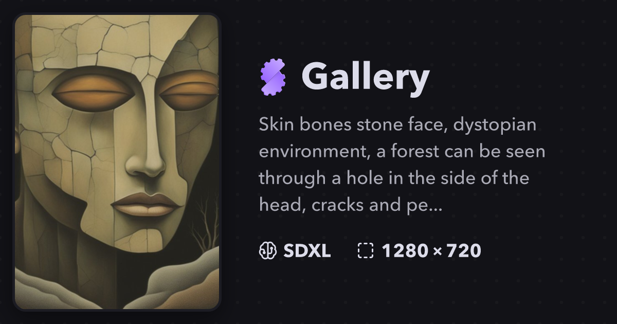 "Skin bones stone face, dystopian envi..." | Gallery | Stablecog