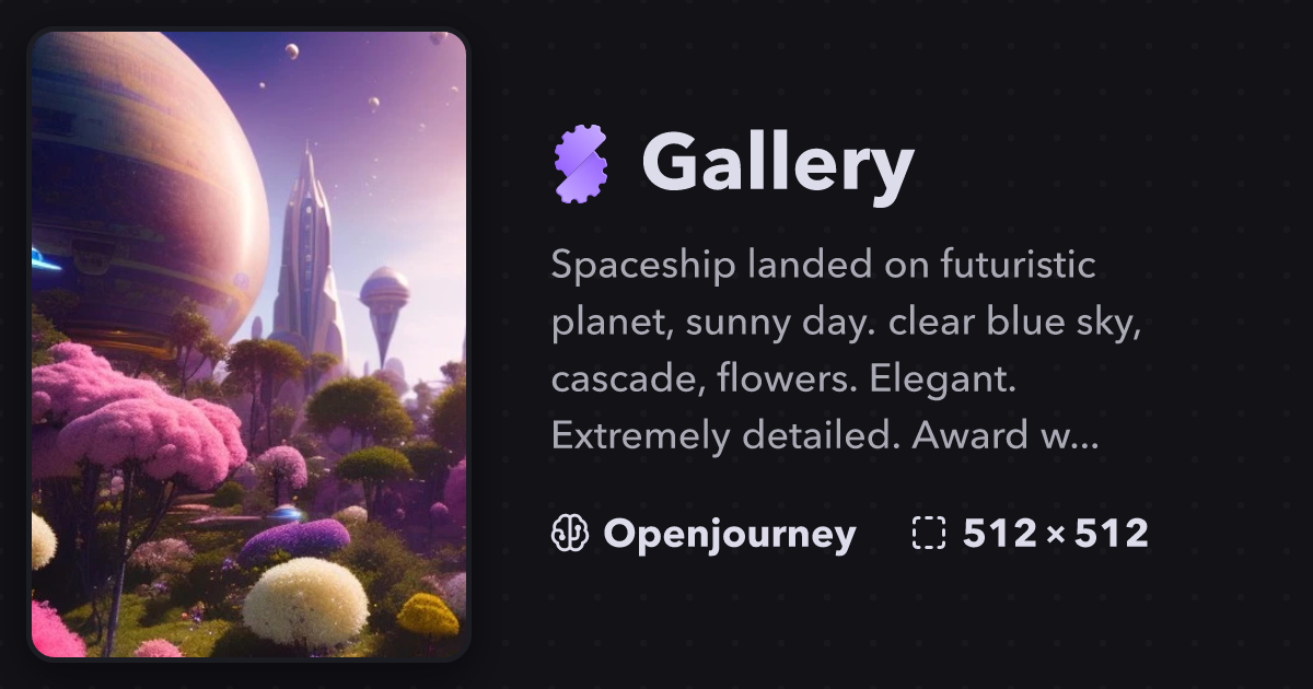 "Spaceship landed on futuristic planet..." | Gallery | Stablecog