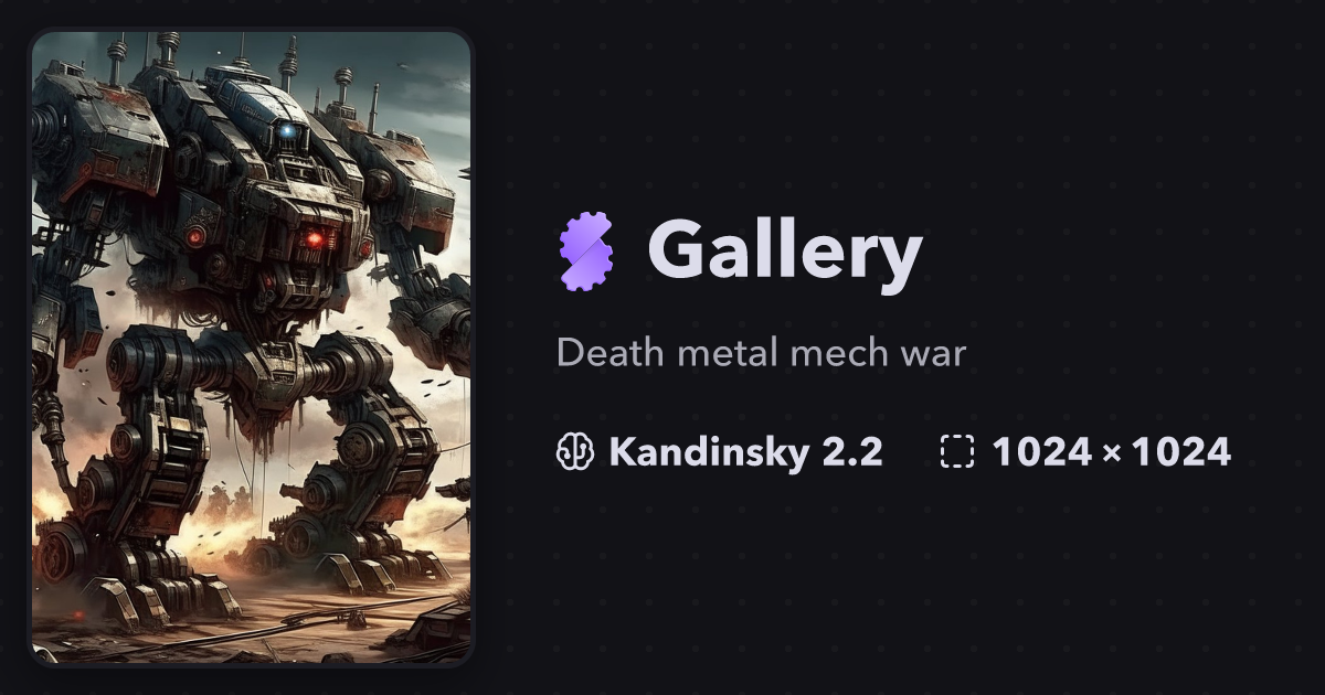 "Death metal mech war" | Gallery | Stablecog