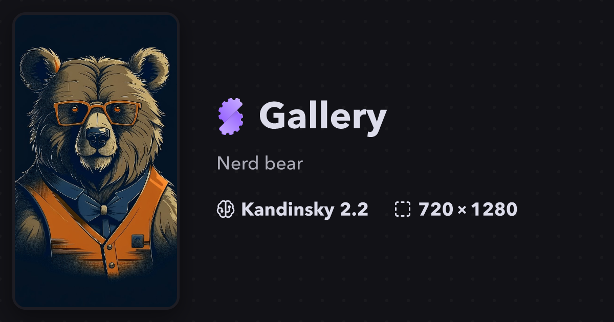 "Nerd bear" | Gallery | Stablecog