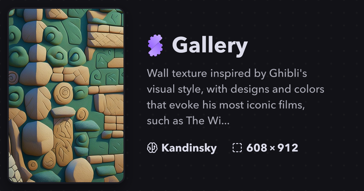 "Wall texture inspired by Ghibli's vis..." | Gallery | Stablecog