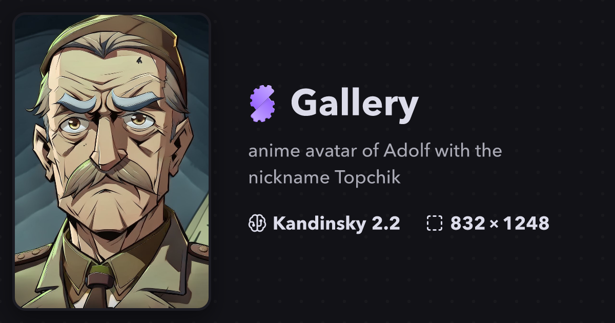 "anime avatar of Adolf with the nickname ..." | Gallery | Stablecog