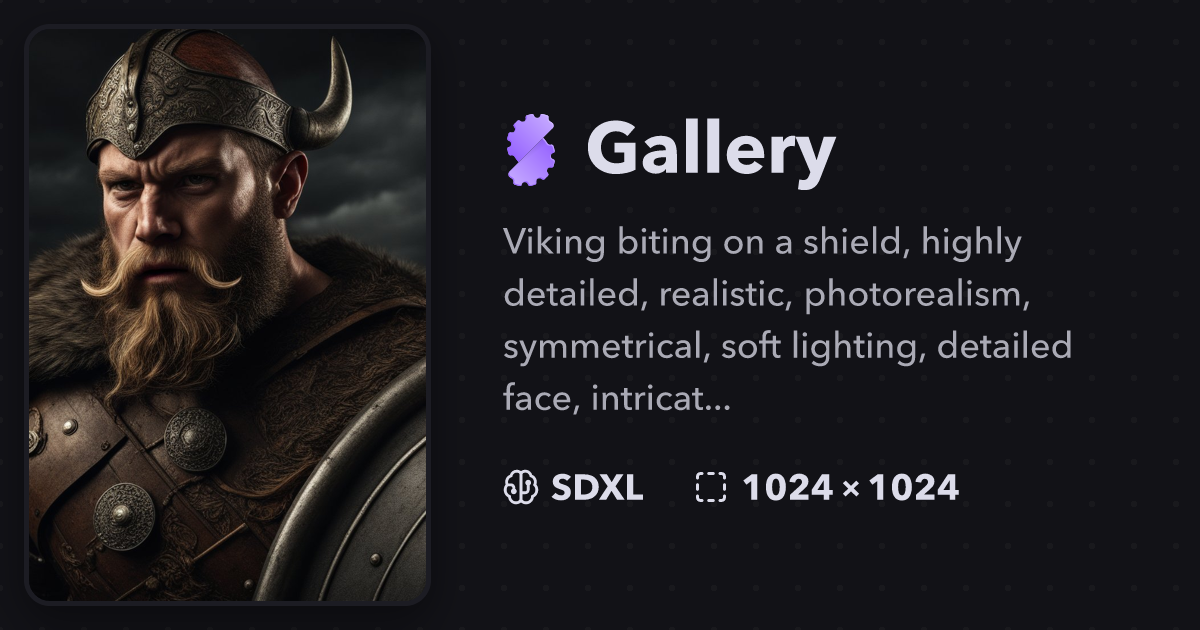 "Viking biting on a shield, highly det..." | Gallery | Stablecog