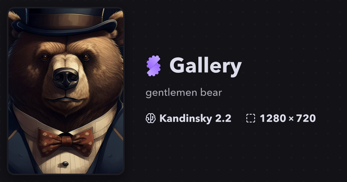 "gentlemen bear" | Gallery | Stablecog