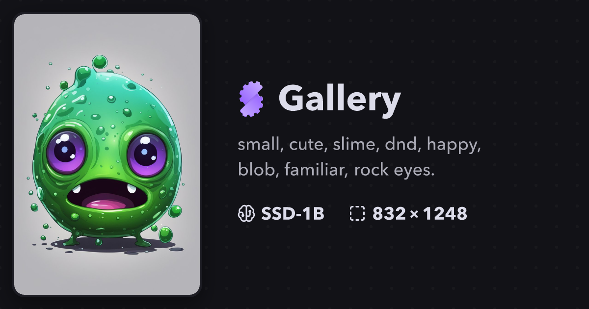 "small, cute, slime, dnd, happy, blob,..." | Gallery | Stablecog