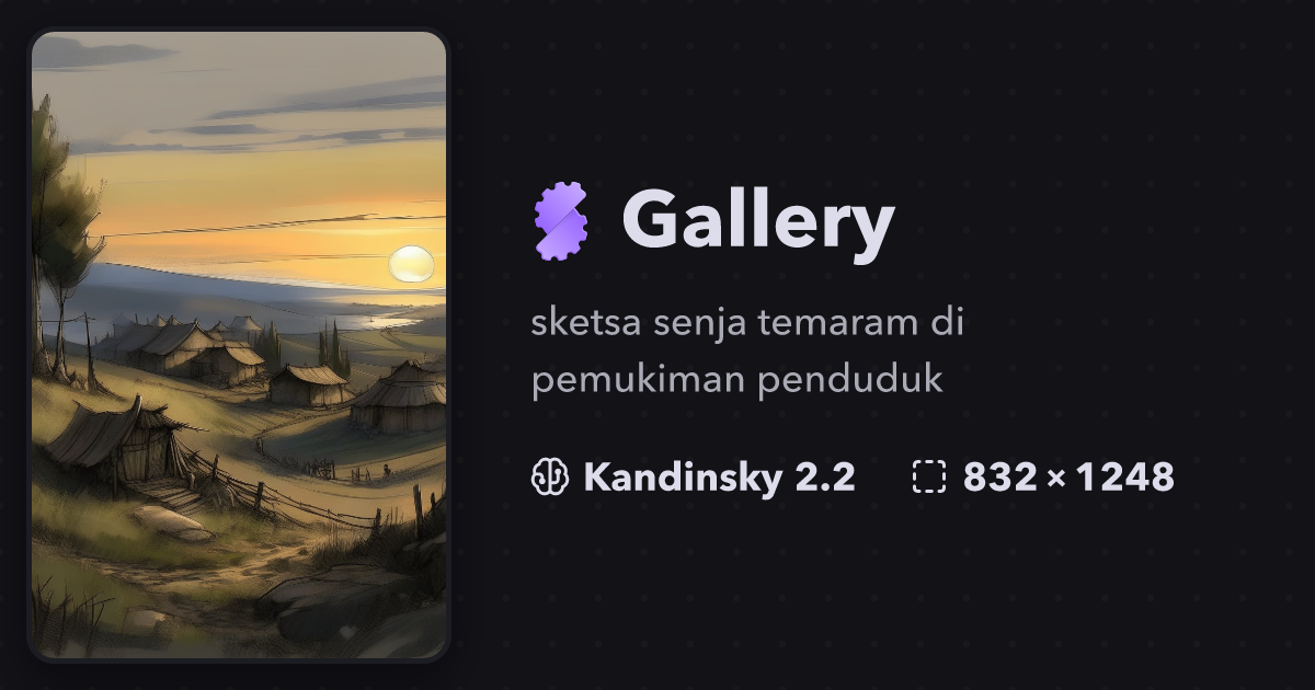 "sketsa senja temaram di pemukiman pen..." | Gallery | Stablecog