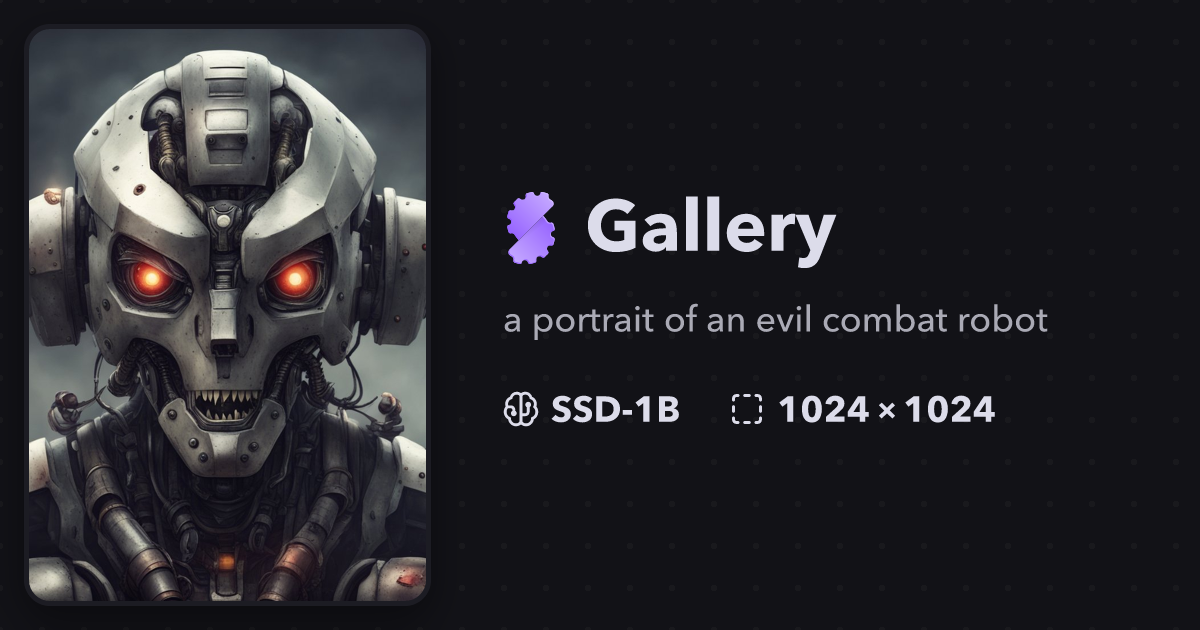 "a portrait of an evil combat robot" | Gallery | Stablecog