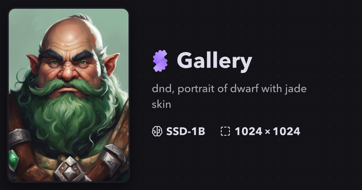 "dnd, portrait of dwarf with jade skin" | Gallery | Stablecog