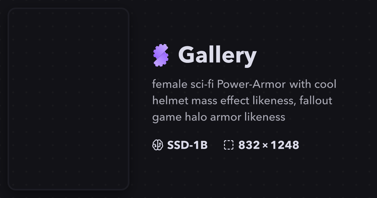 "female sci-fi Power-Armor with cool h..." | Gallery | Stablecog