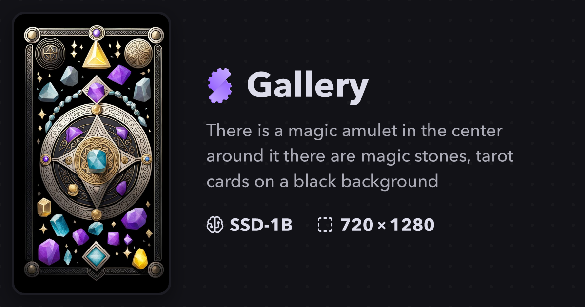 "There is a magic amulet in the center..." | Gallery | Stablecog