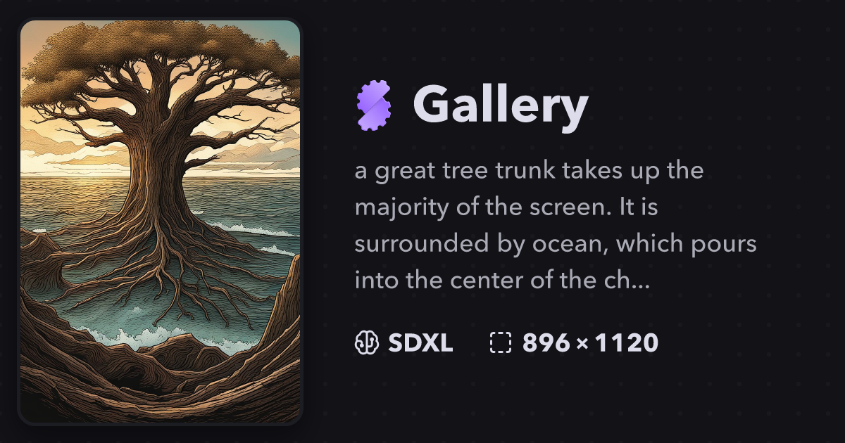 "a great tree trunk takes up the major..." | Gallery | Stablecog