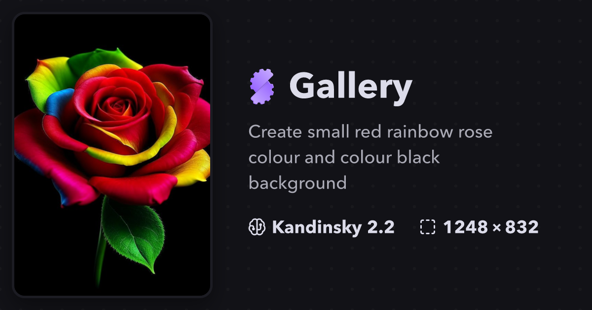 "Create small red rainbow rose colour ..." | Gallery | Stablecog