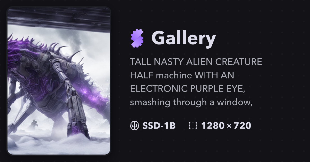 "TALL NASTY ALIEN CREATURE HALF machin..." | Gallery | Stablecog