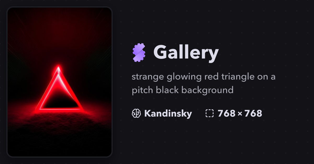 "strange glowing red triangle on a pitch ..." | Gallery | Stablecog