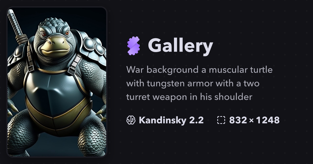 War background a muscular turtle with tungsten arm... | Gallery